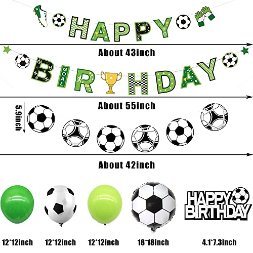 Soccer Birthday Party Decorations Soccer Happy Birthday Banner Soccer Balloons For Men’s Boy’s Soccer Birthday Party Sports Theme Party Football Theme Party Supplies