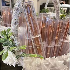 Aujuy 10Pcs Custom Rose Gold Ballpoint Pen 2 in 1 Rose Gold Stylus Pens Stylish Pen Personalized Wedding Favor Birthday Gift (10pcs)