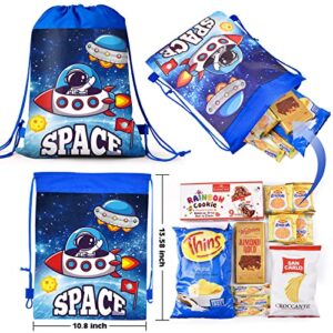 Beyton 24 PCS Outer Space Party Supplies Goodies Drawstring Bags,Space Galaxy Birthday Party favors bags For Boys Space theme birthday Party Decoration