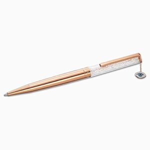 swarovski evil eye ballpoint pen, white, rose-gold tone plated