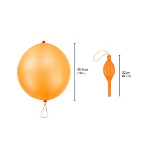 RUBFAC 80 Punch Balloons Punching Balloon Heavy Duty Party Favors For Kids, Bounce Balloons with Rubber Band Handle for Birthday Party