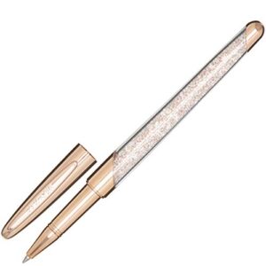 swarovski authentic crystalline nova rollerball pen - clear rose gold