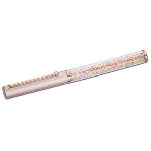 swarovski crystalline gloss ballpoint pen violet pink rose-gold plated