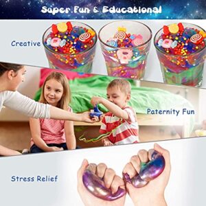 Joyjoz 24 Pieces Galaxy Slime, Party Favor for Kids Girls & Boys, Adults, Ages 6+ Non Sticky, Stress & Anxiety Relief, Wet, Super Soft Sludge Toy