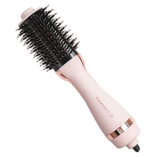 Foxybae Baby Blush Blowout Dryer Brush Mini 60mm - Pro Volumizer Hot Air One-Step Hair Dryer Brush - Hair Dryer Brush Blow Dryer Brush in One - 2 Heat Settings & Cool Shot - Hair Styling Hot Tools