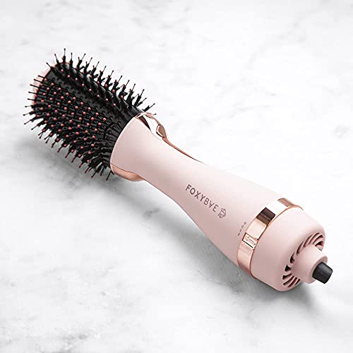 Foxybae Baby Blush Blowout Dryer Brush Mini 60mm - Pro Volumizer Hot Air One-Step Hair Dryer Brush - Hair Dryer Brush Blow Dryer Brush in One - 2 Heat Settings & Cool Shot - Hair Styling Hot Tools