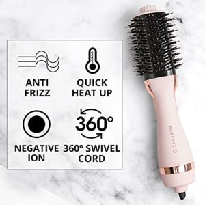 Foxybae Baby Blush Blowout Dryer Brush Mini 60mm - Pro Volumizer Hot Air One-Step Hair Dryer Brush - Hair Dryer Brush Blow Dryer Brush in One - 2 Heat Settings & Cool Shot - Hair Styling Hot Tools