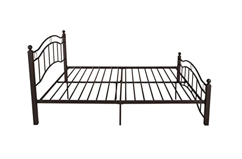 Voohek Metal King Size Bed Frame with Headboard and Footboard,Storage Space Under The Frame,No Box Spring Needed,Noise Free,Black