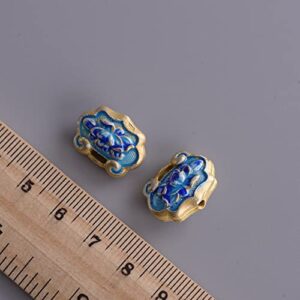 1Pc Sterling Silver Spacer Bead Long Life Lock Charm Beads Enamel Metal Beads Silver Spacer Beads for Jewelry Making Bracelet Necklace Amulet for Wealth Good Luck Crafts Collectible