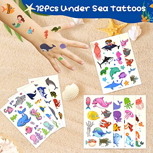 122Pcs Under the Sea Party Favors for Kids, Ocean Sea Party Favors, Cute Sea Animal Themed Party Supplies for Boys Girls, Ocean Themed Gifts Pinata for Birthday Party Classroom Rewards for Kids