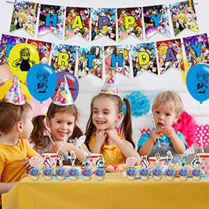 Seven Deadly Sins Birthday Party Decorations,Anime Manga Themed Party Supplies set for Boys Girls with Happy Birthday Banner,Cake Topper,Cupcake Toppers,Balloons,Stickers