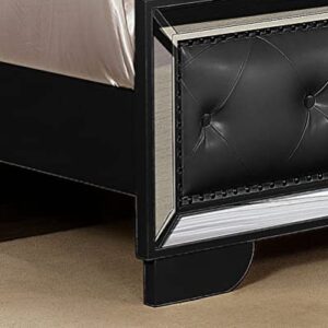 Aokarry Bed Frames Queen Size, Queen Size Upholstered Bed Made with Wood in Black Color