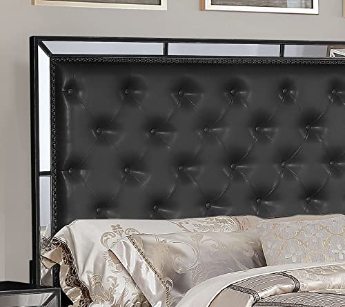 Aokarry Bed Frames Queen Size, Queen Size Upholstered Bed Made with Wood in Black Color