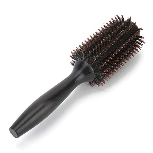 Boar Bristle Round Styling Hair Brush Solid Wood Roller Round Comb Heat Resistant Anti Static Hairdressing Comb Blow Dryer & Curling Roll Hairbrush