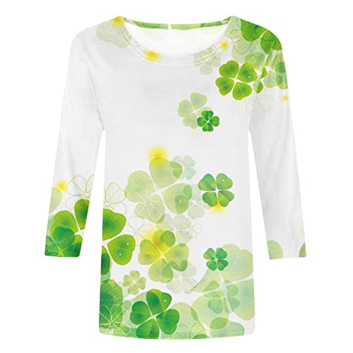 YAFINMO St Patricks Day Sweatshirt Irish Gifts for Women Under 10 Dollars St Patricks Day Shirt Women Cold Shoulder Tops for Women St Patricks Day Party Supplies Shirt