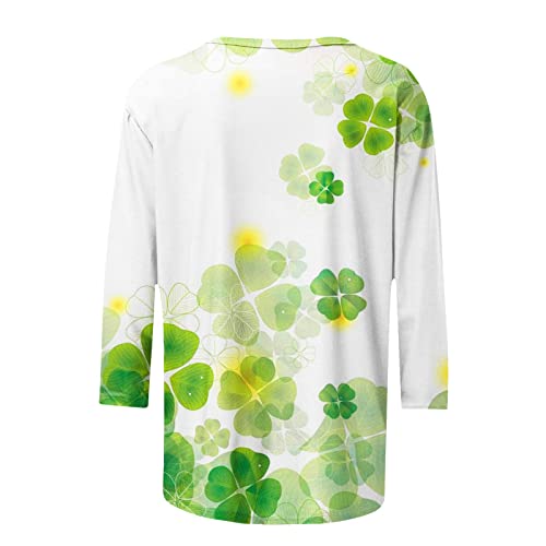 YAFINMO St Patricks Day Sweatshirt Irish Gifts for Women Under 10 Dollars St Patricks Day Shirt Women Cold Shoulder Tops for Women St Patricks Day Party Supplies Shirt