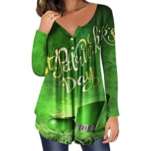 YAFINMO St Patricks Day Leggings for Women Deal of The Day St Patricks Day Leggings for Women Womens Long Sleeve Tops St Patricks Day Party Supplies Shirt