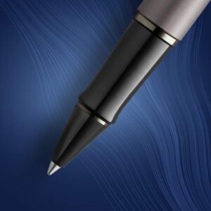 Waterman Expert Rollerball Pen | Metallic Silver Lacquer with Ruthenium Trim | Fine Point | Black Ink | With Gift Box