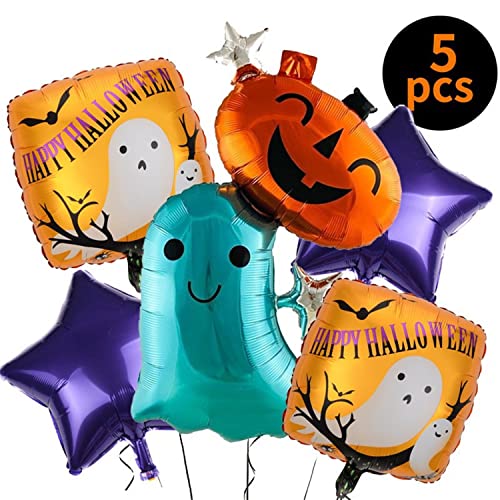 Halloween Decorations Indoor Halloween Decorations Halloween Balloons Party Decoration Supplies - 5PCS Halloween Mylar Foil Pumpkins Balloons for Halloween Party Decorations Boxing Day