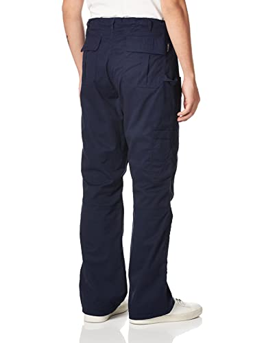 KOI James Elastic Men's Scrub Pants with Zip Fly and Drawstring Waist, Navy, Medium/Short