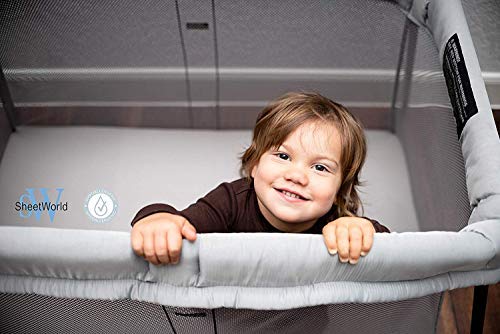 SheetWorld Fitted 100% Cotton Percale Play Yard Sheet Fits BabyBjorn Travel Crib Light 24 x 42, Baby Cars & Trucks, Made in USA