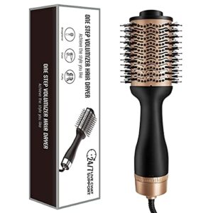 Shagealla Hot Air Brush,Hair Dryer Brush, Hair Dryer Styler & Volumizer 3 in 1 Brush Blow Dryer Styler for Rotating Straightening, Curling, Salon Negative Ion Ceramic Blow Dryer Brush