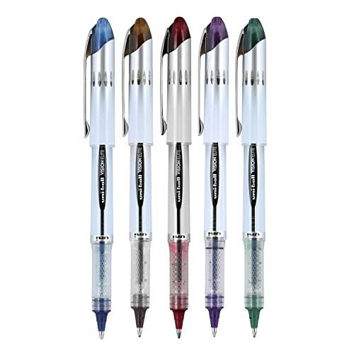 uni-ball Vision Elite BLX Infusion Rollerball Pens Bold Point, 0.8mm, Assorted, 5 Pack