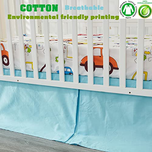 Brandream Boys Fire Truck Pillow & Cars Baby Crib Bedding Set