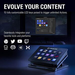 Elgato Stream Deck Classic - Live production controller with 15 customizable LCD keys and adjustable stand, trigger actions in OBS Studio, Streamlabs, Twitch, YouTube and more, works with PC/Mac