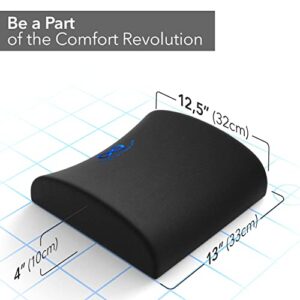 Everlasting Comfort Seat Cushion and Lumbar Support Pillow Combo - Chair Pads Reduce Tailbone Pressure and Improve Back Comfort - Gel Infused Memory Foam Chair Cushions for Home, Car, Travel