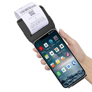 58mm pos thermal receipt printer,bluetooth handheld pos machine terminal printer mobile pos portable back clip receipt printer with barcode scanning function support spp protocol