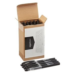 Amazon Basics Rollerball Pen, Micro Point (0.5mm), Black, 24 Pack