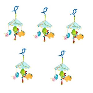 hohopeti 5pcs animal mobile bed cartoon decoration rattle infant rattles baby toy for toys development blue nursery car chime crib boys early newborn wind cradle ster dangling hanging