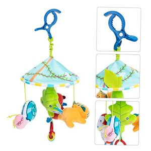 Hohopeti 5pcs Animal Mobile Bed Cartoon Decoration Rattle Infant Rattles Baby Toy for Toys Development Blue Nursery Car Chime Crib Boys Early Newborn Wind Cradle Ster Dangling Hanging