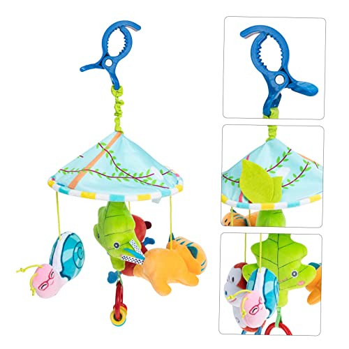 Hohopeti 5pcs Animal Mobile Bed Cartoon Decoration Rattle Infant Rattles Baby Toy for Toys Development Blue Nursery Car Chime Crib Boys Early Newborn Wind Cradle Ster Dangling Hanging