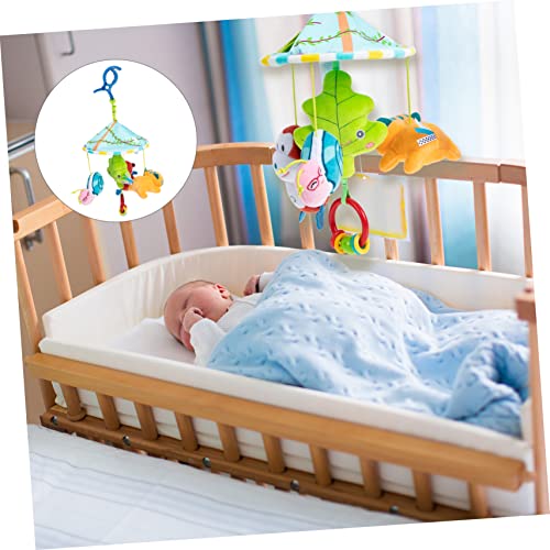 Kisangel 5pcs Crib Rattles Baby Early Cartoon Mobile Chime Toys Dangling Car Infant Cradle Development Decoration Rattle for Ster Animal Blue Nursery Wind Hanging Newborn Toy Bed Boys