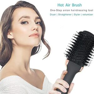 Hair Dryer Brush,Hot Air Brush, Blow Dryer bruch,One Step Hair Dryer and Volumizer with Salon Negative Ionic for Straightening, Professional Brush Hair Dryers for Men and Women (Black）