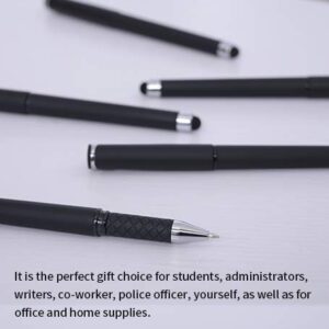 MiSiBao Black Ink Gel Ink Rollerball Pens 2 in 1 Medium Point Pens with Stylus Work Pen Smooth Writing for Office Black gel pen (Black-18pack)