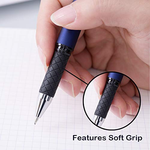 MiSiBao Black Ink Gel Ink Rollerball Pens 2 in 1 Medium Point Pens with Stylus Work Pen Smooth Writing for Office Black gel pen (Black-18pack)