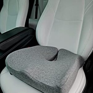 Khan Soul Goodz Memory Foam Pressure Relief Seat Cushion for Long Hours Sitting. Perfect for Car, Office/Home Chair, Wheelchair. Provides