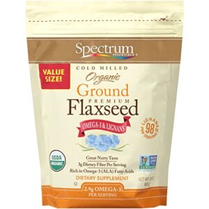 spectrum essentials organic ground premium flaxseed, 24 oz