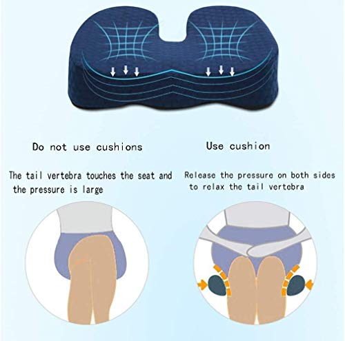 Odekai Comfort Seat Cushion Pillow for Office Chair - Butt, Tailbone, Back, Coccyx, Sciatica Memory Foam Cushions - Tailbone Cushion for Office Chair Car Seat