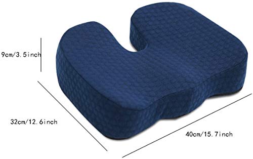 Odekai Comfort Seat Cushion Pillow for Office Chair - Butt, Tailbone, Back, Coccyx, Sciatica Memory Foam Cushions - Tailbone Cushion for Office Chair Car Seat