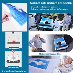 Gel Enhanced Seat Cushion with Cover, Office Chairs,Car Seat,Wheelchair Cushion for Coccyx,Tailbone,Sciatica & Back Pain Relief, Anti Elderly Bedsore,Sedentary Pain