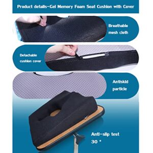 Gel Enhanced Seat Cushion with Cover, Office Chairs,Car Seat,Wheelchair Cushion for Coccyx,Tailbone,Sciatica & Back Pain Relief, Anti Elderly Bedsore,Sedentary Pain