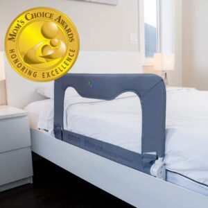 totcraft toddler bed rails guard – universal baby & children bed rail for box spring &slats – kids bed rail for toddlers for cribs, twin, double, full size queen & king bed - grey (35.5l19.5h) in