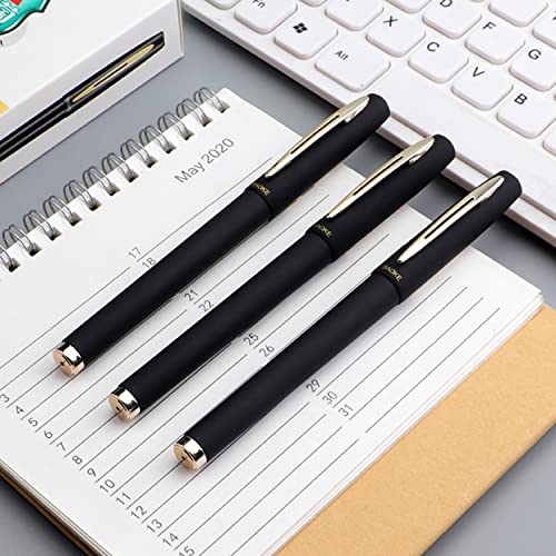 YIVONKA Rollerball Pens Gel ink Pens office pens learning pens, 0.5mm,Black,12Pack(Black-0.5mm-12Pack)