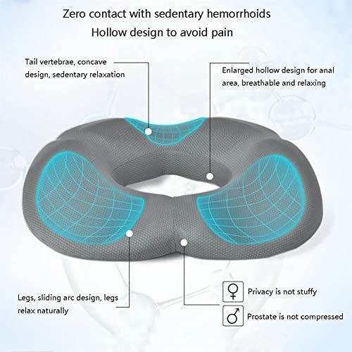 BUZZNN Seat Cushion for Office Chair, Office Chair Cushion, Car Seat Cushion, Ergonomic Design, Memory Foam Coccyx Cushion Pads for Tailbone Pain, Sciatica Relief Pillow