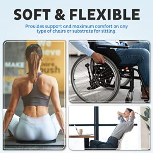 Gel Seat Cushion for Long Sitting - Portable Gel Cushion with Ergonomic Honeycomb Design - U Shape Size 17.75" x 13.75" x 1.75" Gel Seat Cushions for Pressure Relief With Removable Cover Washable