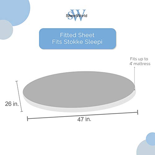 SheetWorld Fitted 100% Cotton Percale Oval Crib Sheet, Fits Stokke Sleepi 26 x 47, Baby Cars & Trucks, Made in USA